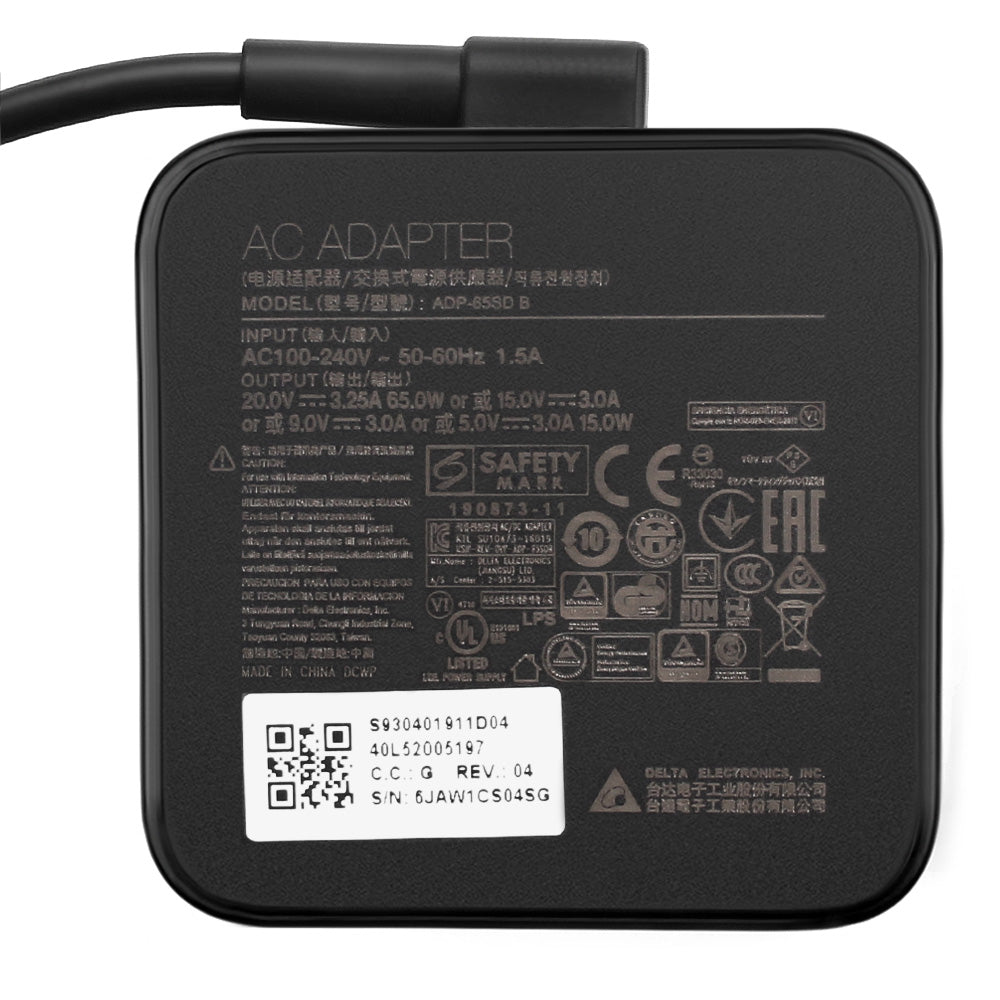 65W MSI Delta ADP-65SD B s93-0401911-d04 charger ac adapter