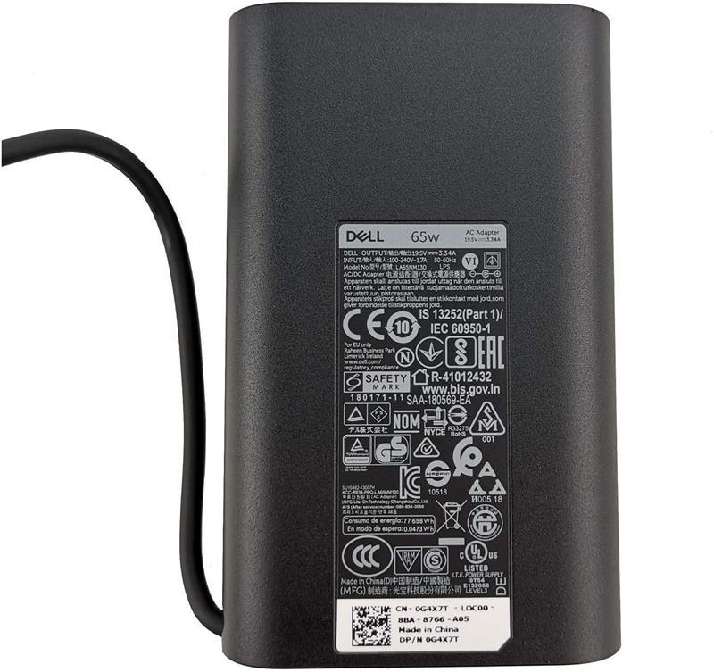 Genuine 19.5V 3.34A 65W Dell charger for Dell Latitude 5310 2-in-1 AC ...